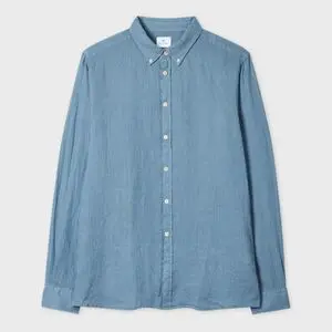 Men's Blue Linen Shirts