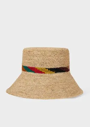 Paul Smith Straw Panama Hat - White