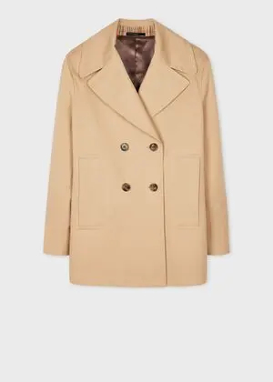 Paul Smith Cotton Twill Pea Coat