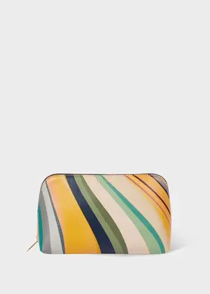 Paul Smith Leather 'swirl' Cosmetic Pouch