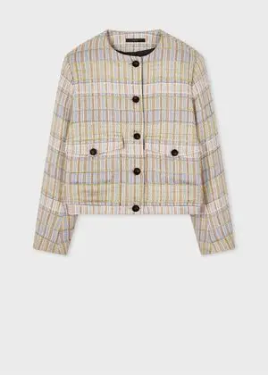 Paul Smith Collarless Tweed Jacket