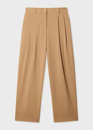 Paul Smith Two-ply Merino Wool Pleated Trousers