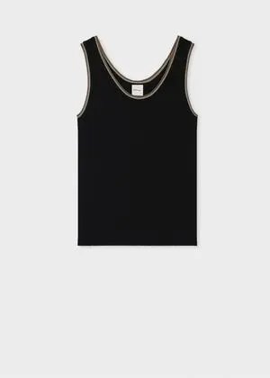Paul Smith Signature Stripe Trim Knitted Vest - Black