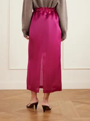 KALLMEYER Regina Silk-organza Midi Skirt - Pink