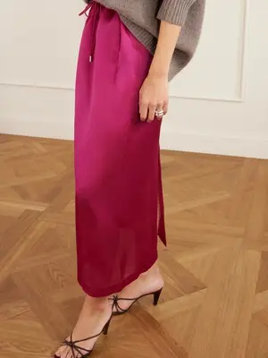 KALLMEYER Regina Silk-organza Midi Skirt - Pink