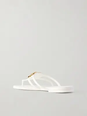 Dolce & Gabbana Embellished Rubber Flip Flops