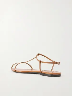 JIL SANDER Cage Leather Sandals - Brown