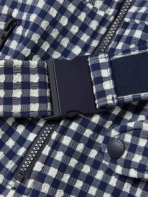 Cordova Fernie Gingham Seersucker Ski Salopettes - Navy