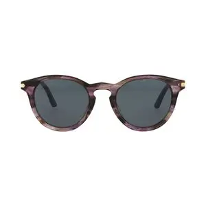 CARTIER C De Round Sunglasses - Purple