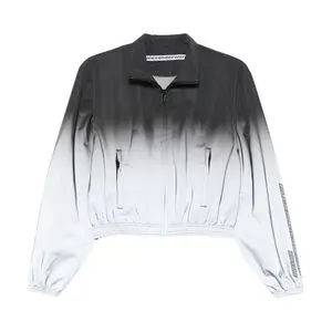 Alexander Wang Reflective Shrunken Track Jacket - Silver