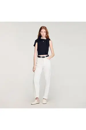 Sandro Sleeveless Knit Sweater Black