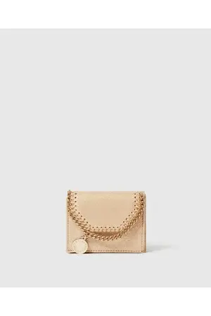 Stella McCartney Falabella Metallic Tri-fold Wallet - Gold