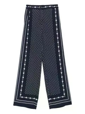 Maje Polka-dot Print Wide-leg Trousers - Blue