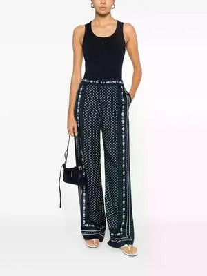 Maje Polka-dot Print Wide-leg Trousers