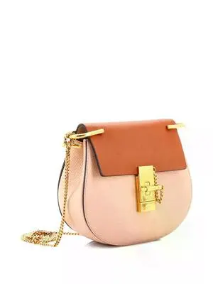 Chloé Drew Leather Mini Crossbody Bag - Neutrals