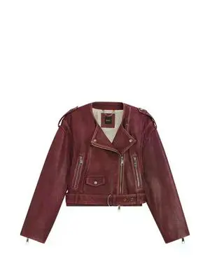 BOSS Belted Zip-up Jacket - Red