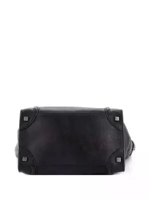 Celine Luggage Bag Grainy Leather Mini Tote - Black
