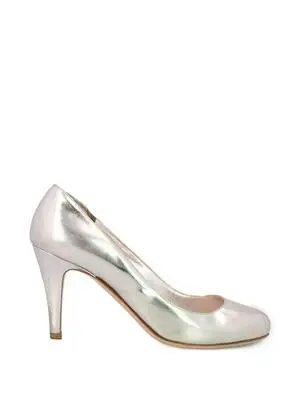 Miu Miu Leather Round Toe Pumps
