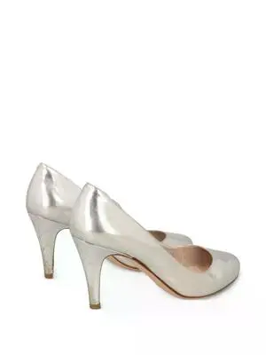 Miu Miu Leather Round Toe Pumps