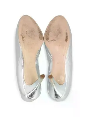 Miu Miu Leather Round Toe Pumps