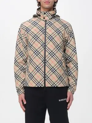 Burberry Hooded Jacket With Classic Check