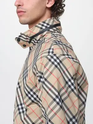Burberry Hooded Jacket With Classic Check