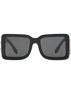 Burberry Logo-plaque Square-frame Sunglasses - Black