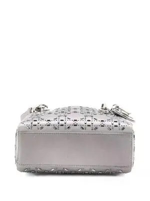 Dior Lady Mini Satchel Crystal Embellished - Grey