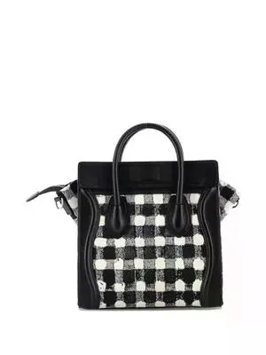 Celine Luggage Tweed Nano Tote Bag