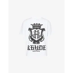 Rhude Chateau Printed Cotton T-shirt - White