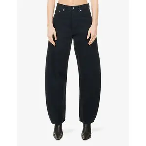 AGOLDE Luna Pieced Barrel-leg Denim Jeans - Illusion