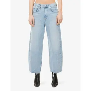 AGOLDE Low Curve Fray Barrel-leg Jeans - Force