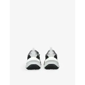 Moon Boot Lace Up Suede And Woven Trainers - Grey/m.cmb