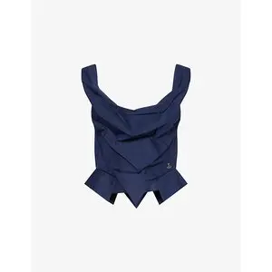 VIVIENNE WESTWOOD Sunday Corset Cotton Top - Navy