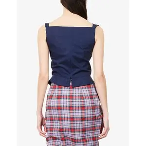 VIVIENNE WESTWOOD Sunday Corset Cotton Top - Navy