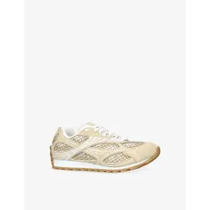 Bottega Veneta Orbit Woven Trainers - Yellow