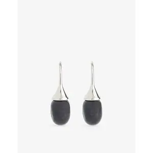 HEAVEN MAYHEM Odette 18ct Gold Pvd Plated Earrings - Black/silver