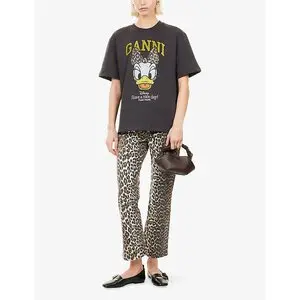 GANNI X Disney Embellished Cotton-jersey T-shirt