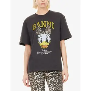 GANNI X Disney Embellished Cotton-jersey T-shirt