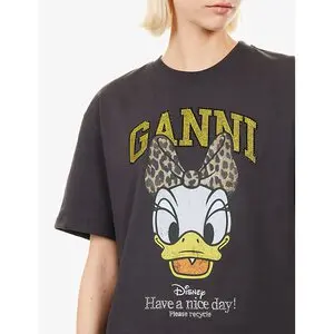 GANNI X Disney Embellished Cotton-jersey T-shirt