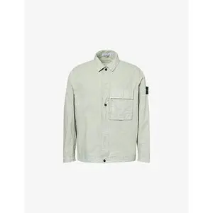 Stone Island Panama Brand-patch Woven Overshirt