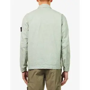 Stone Island Panama Brand-patch Woven Overshirt