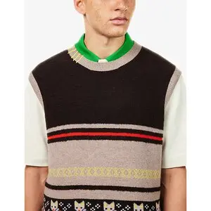 Loewe Striped Wool-blend Vest