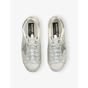 GOLDEN GOOSE Super Star Ski 60635 Nylon And Leather Trainers - Grey/light