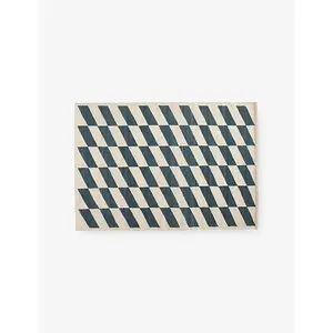 HAY Shift Kelim Wool Rug - Blue