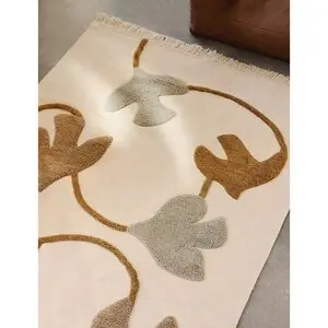FERM LIVING Swif Bird-pattern Wool Rug 200cm X 140cm