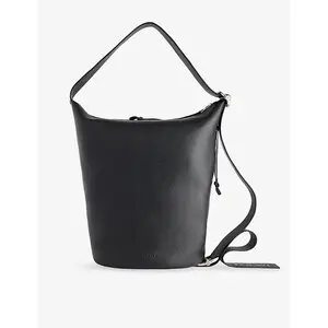 Loewe Loop Bucket Medium Leather Shoulder Bag - Black