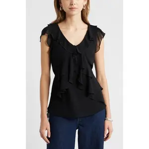 Open Edit Short Sleeve Blouses