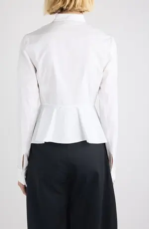 Alaïa Tux Cotton Poplin Shirt - Blanc