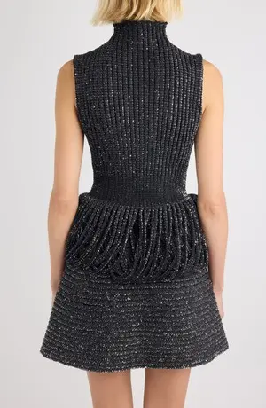 Alaïa Sequin Ribbed Bouclé Knit Sleeveless Top